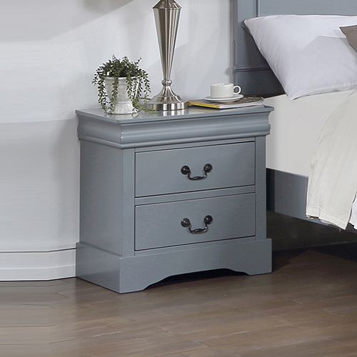 Spencer Solid Wooden Multiple Colour Bedside Table with 2 Drawers Metal ...